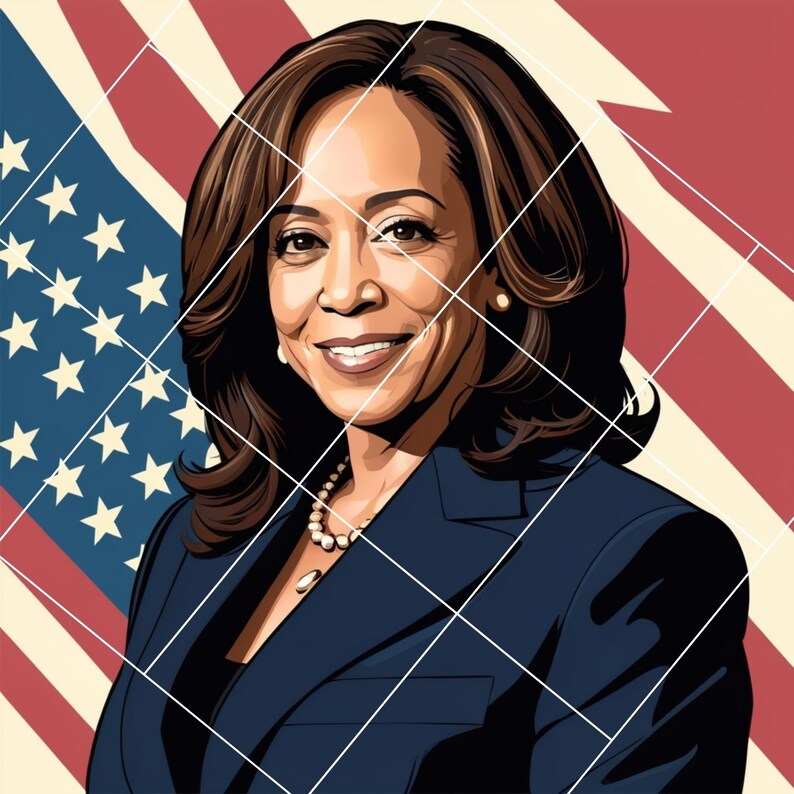 Kamala Harris 2024 Png, Vote Democrat Election Clipart, Harris ...