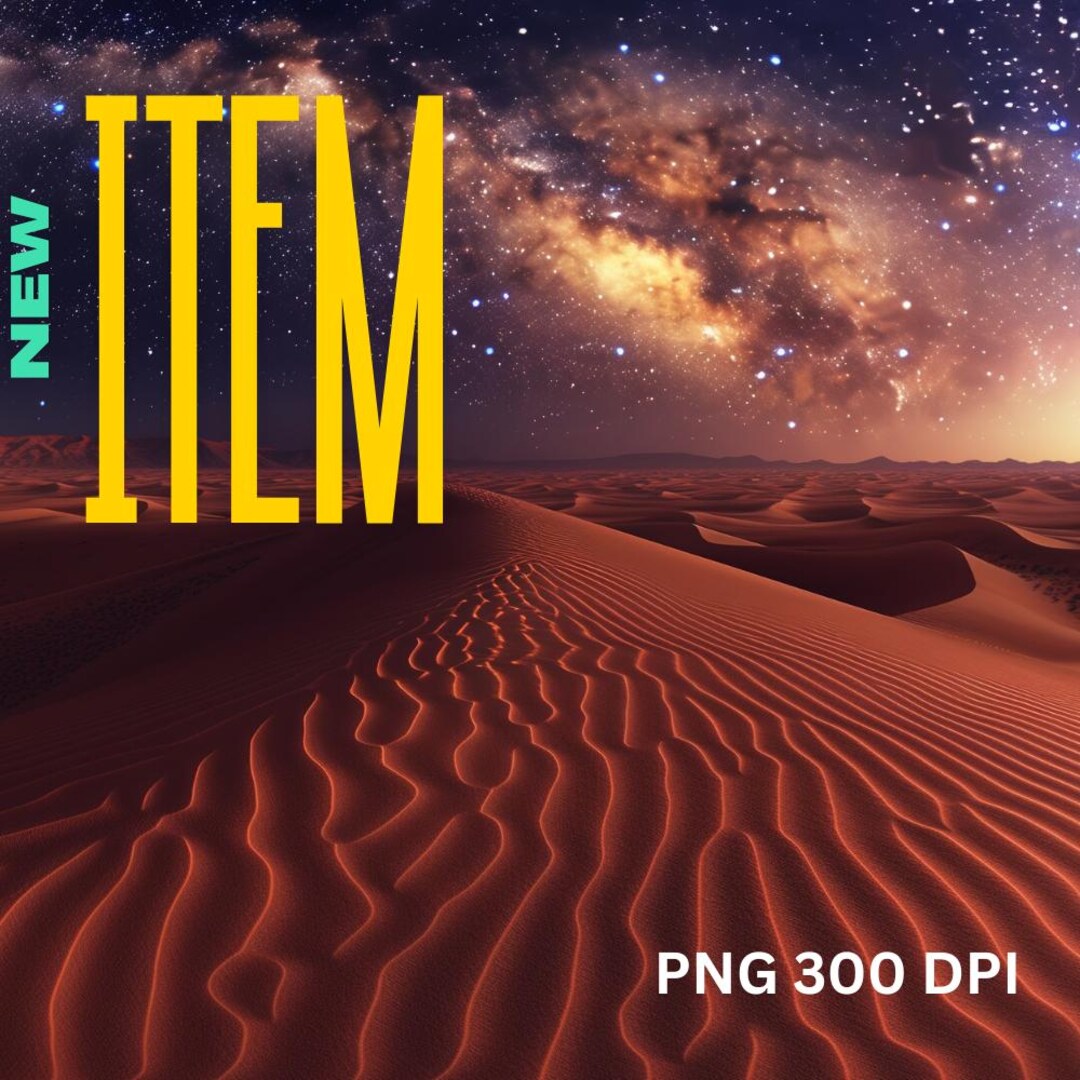Celestial Sands Digital Wall Art - Mystical Milky Way Desert Decor, 300 DPI Printable Art for ...