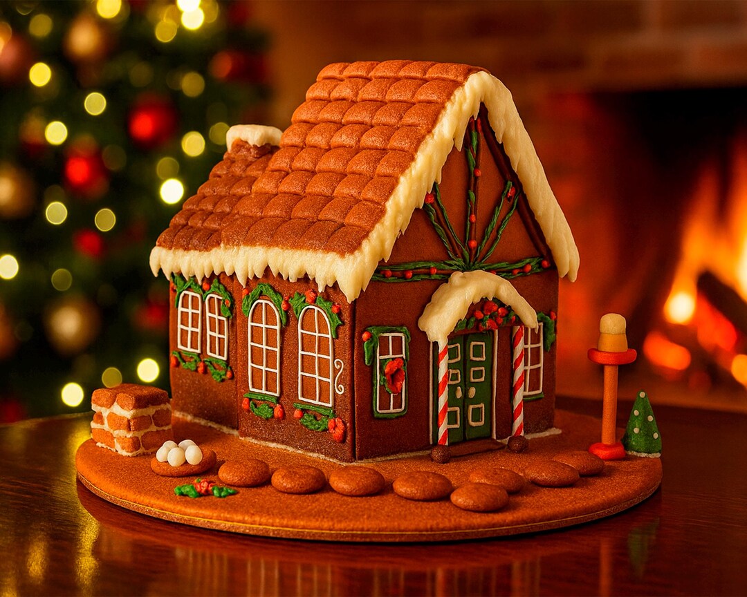 Gingerbread House Template. A Creative DIY Christmas Project. DIGITAL ...