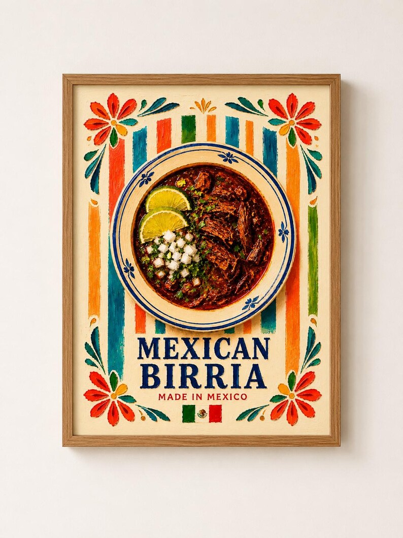 Mexican Birria Wall Art | Digital Poster + Traditional Recipe PDF ...