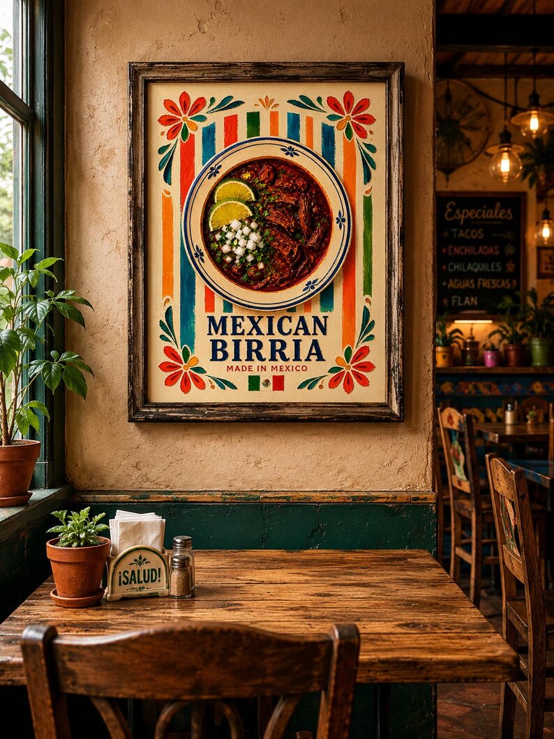 Mexican Birria Wall Art | Digital Poster + Traditional Recipe PDF ...
