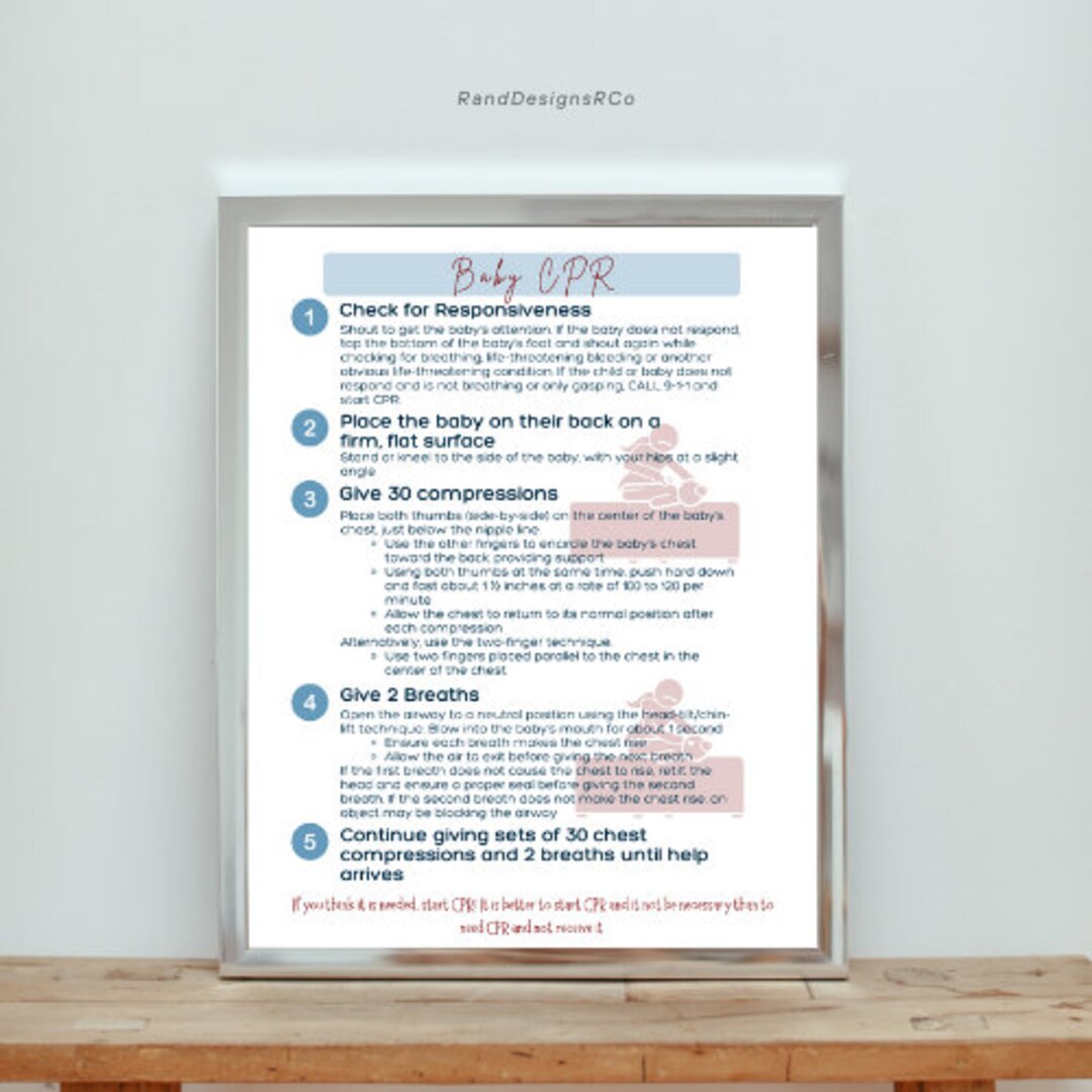 Infant CPR Flyer - Etsy