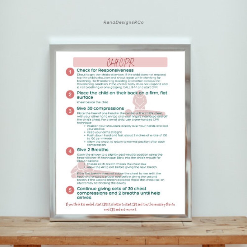Infant & Child CPR Guides - Etsy