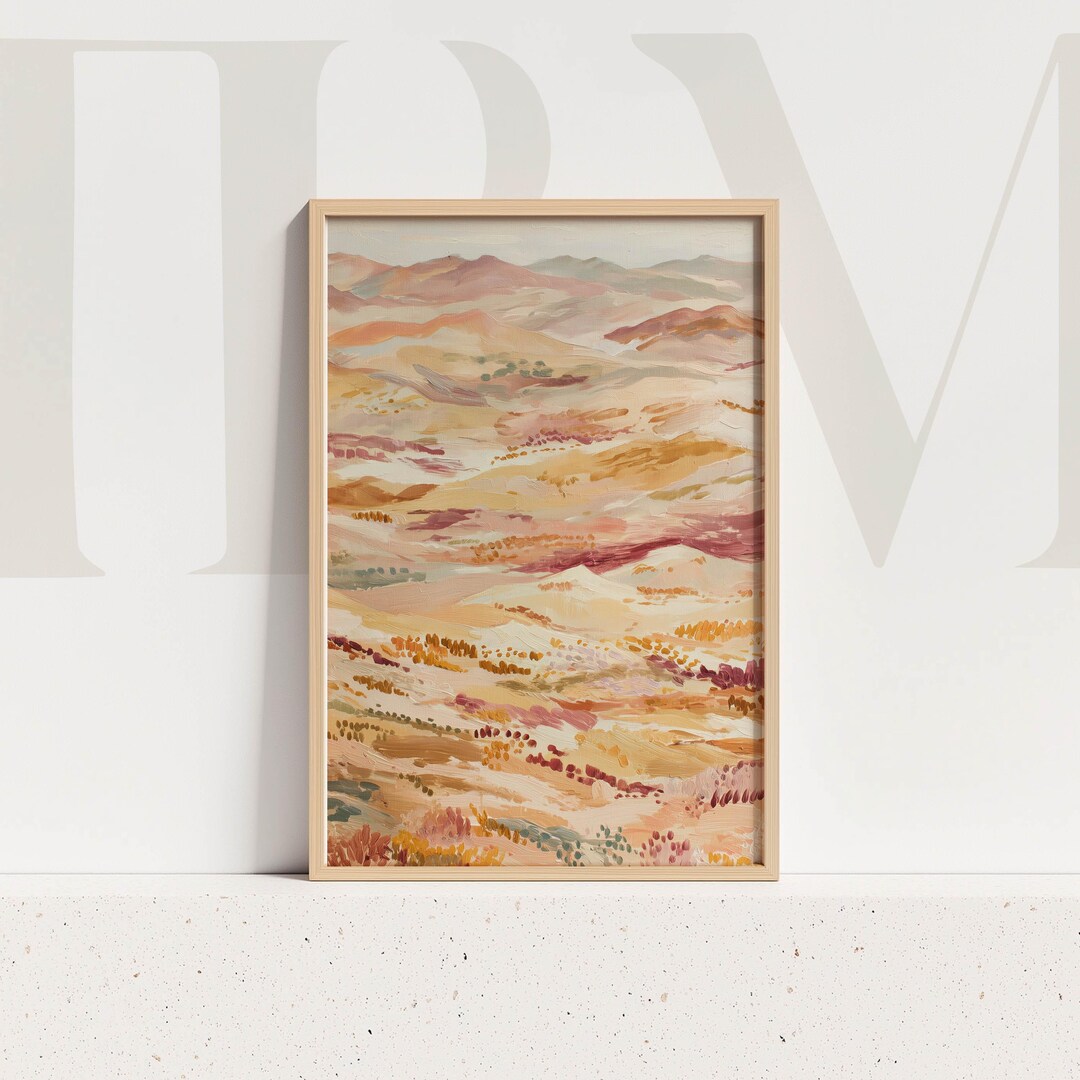 Abstract Desert Landscape Art Print: Modern Southwest Wall Decor - Etsy