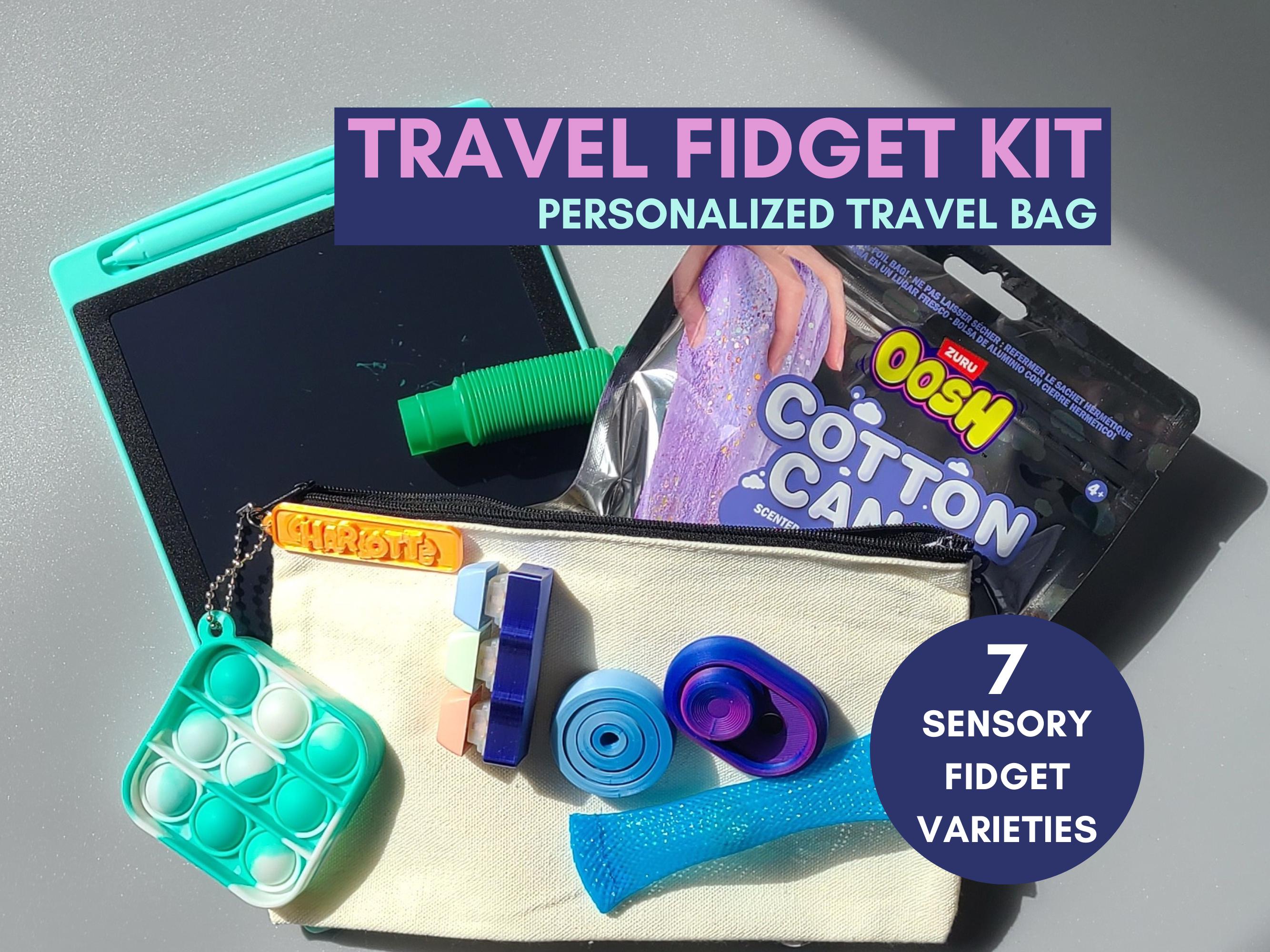 Custom Name Tag Fidget Set Travel Kit Vacation Sensory Toy Boy Gift ...