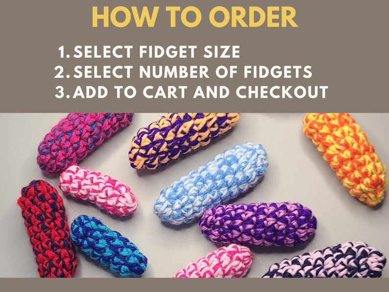 Crochet Fidget Toy Sensory Tool Classroom Use Quiet Snap Keychain ...