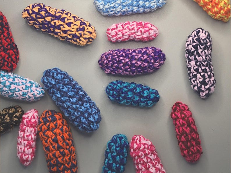 Crochet Fidget Toy Sensory Tool Classroom Use Quiet Snap Keychain ...