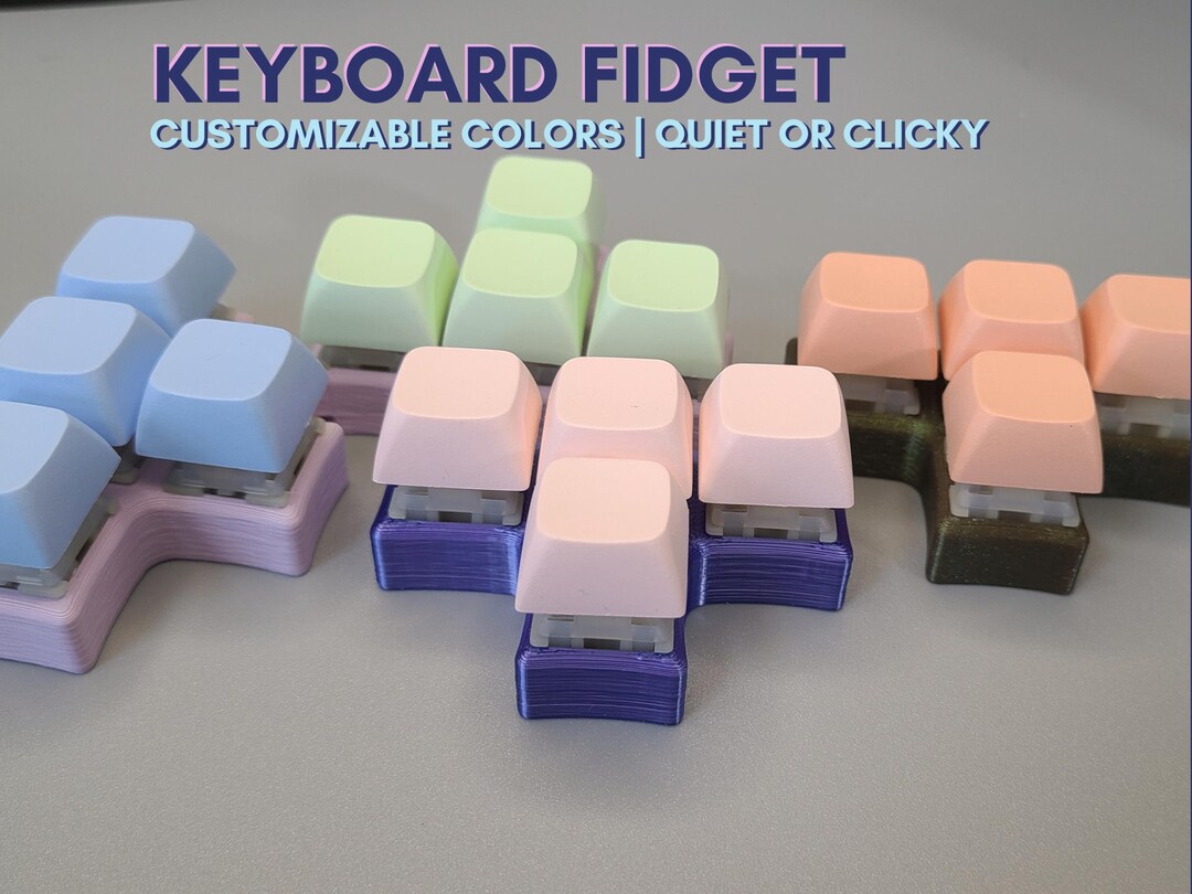 Keyboard Fidget Toy Mechanical Switch Tactile Sensory Desk Accessory ...