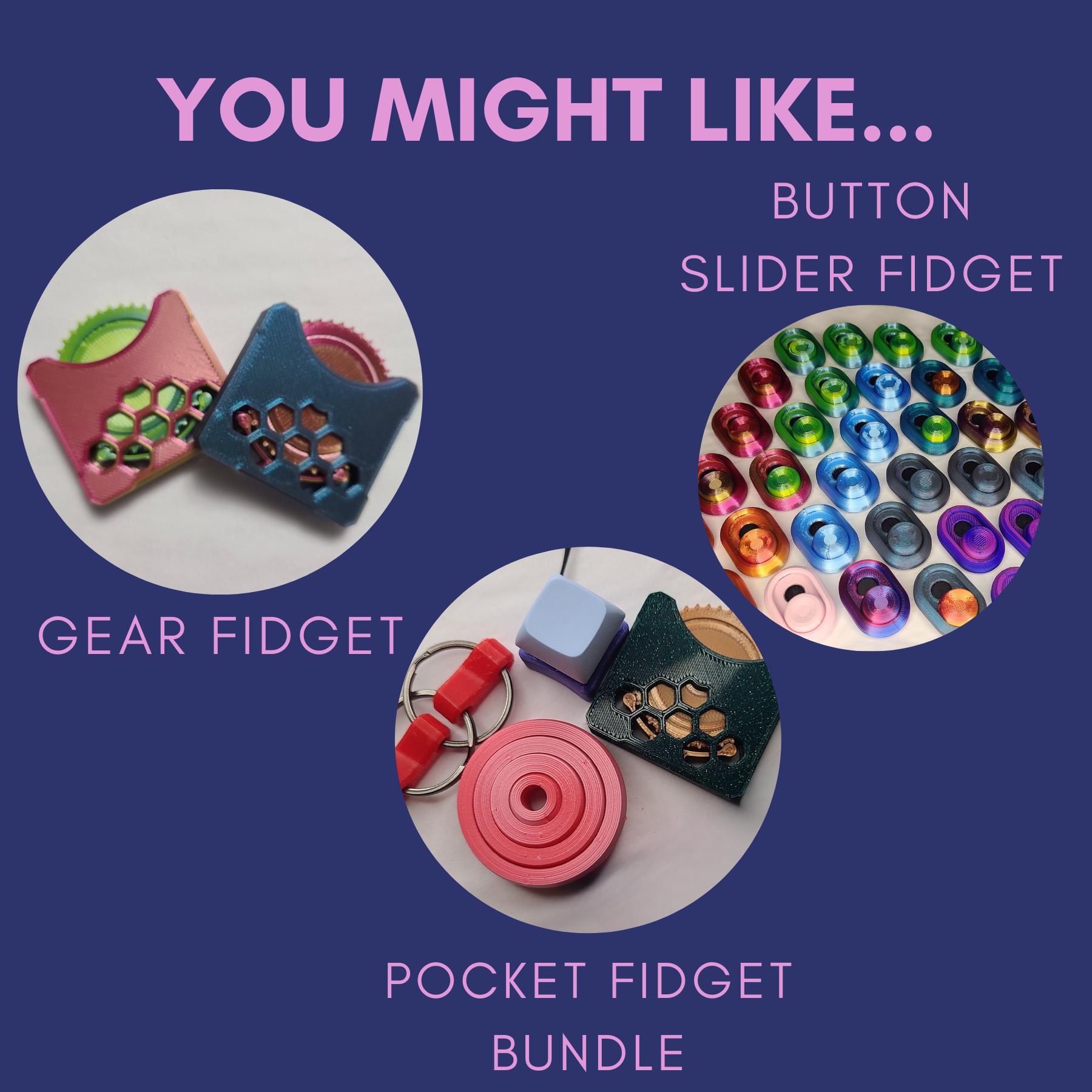 3D Printed Fidget Desk Decor Teacher Gift Collector Haptic Slider Toy ...