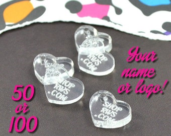 CUSTOM MIRRORED TAGS Circle Laser Cut Acrylic Personalized You Choose ...