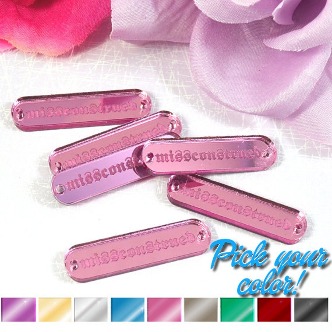 CUSTOM MIRRORED TAGS - Rounded Rectangle - Laser Cut Acrylic ...