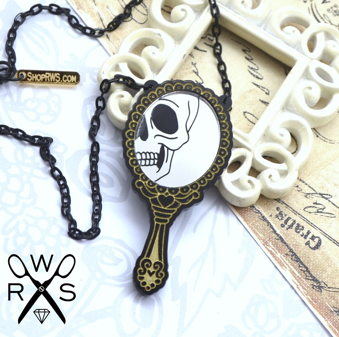 Dead Inside Black Mirror Laser Cut Acrylic Necklace - Etsy