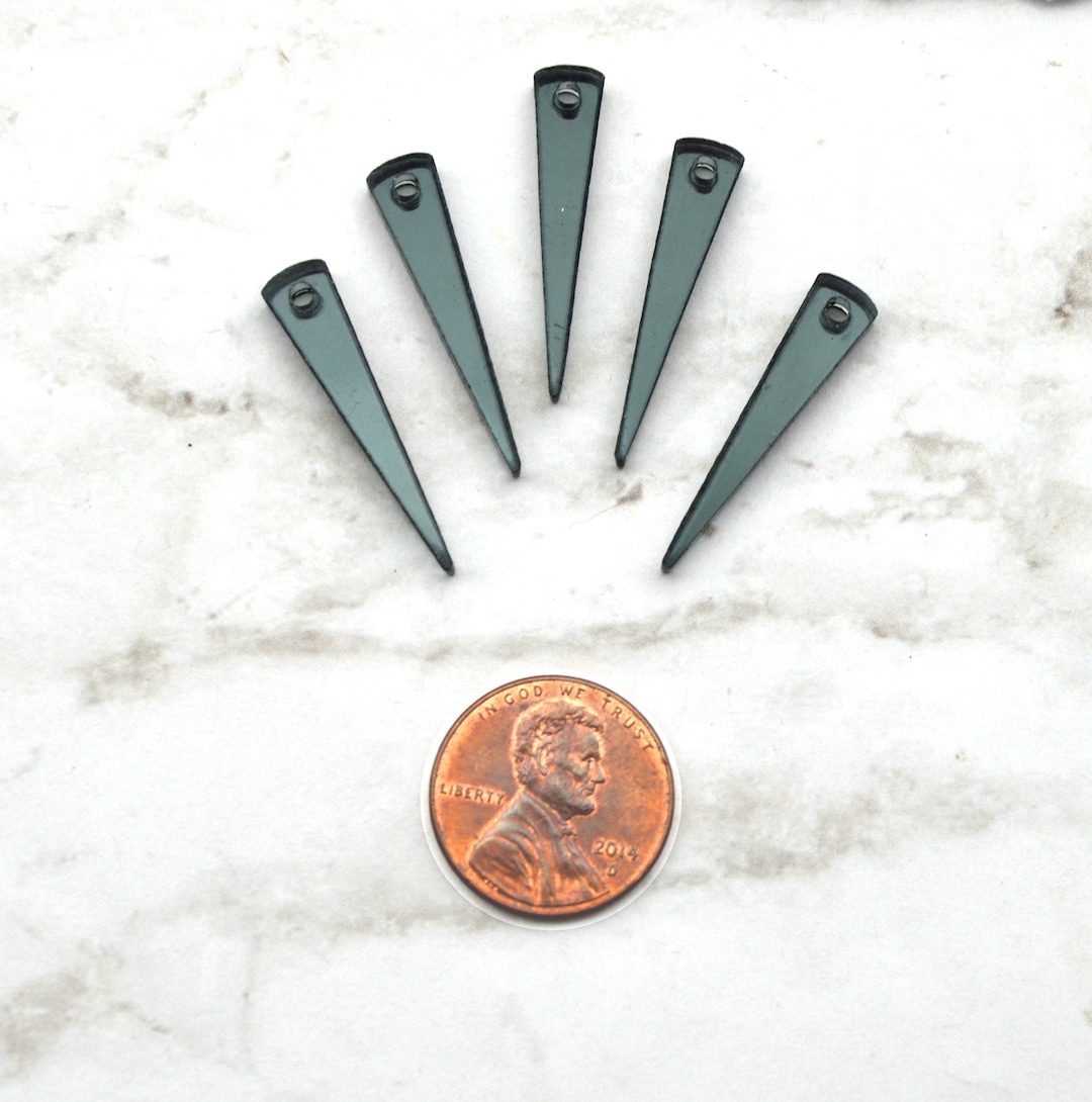 GUNMETAL SPIKES Small Laser Cut Acrylic Spike Charms Set of 5 - Etsy