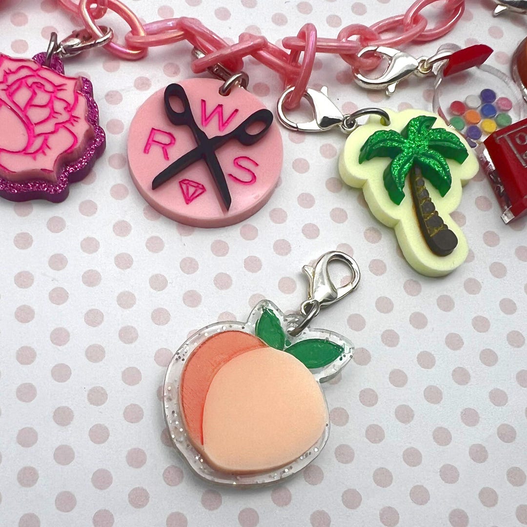 Peach Bestie Charm - Etsy