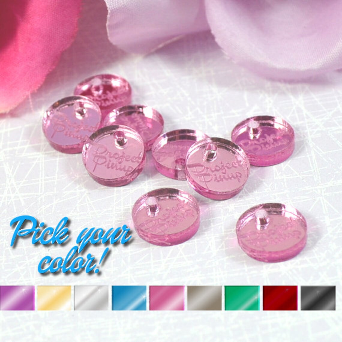 CUSTOM MIRRORED TAGS - Circle - Laser Cut Acrylic - Personalized - You ...