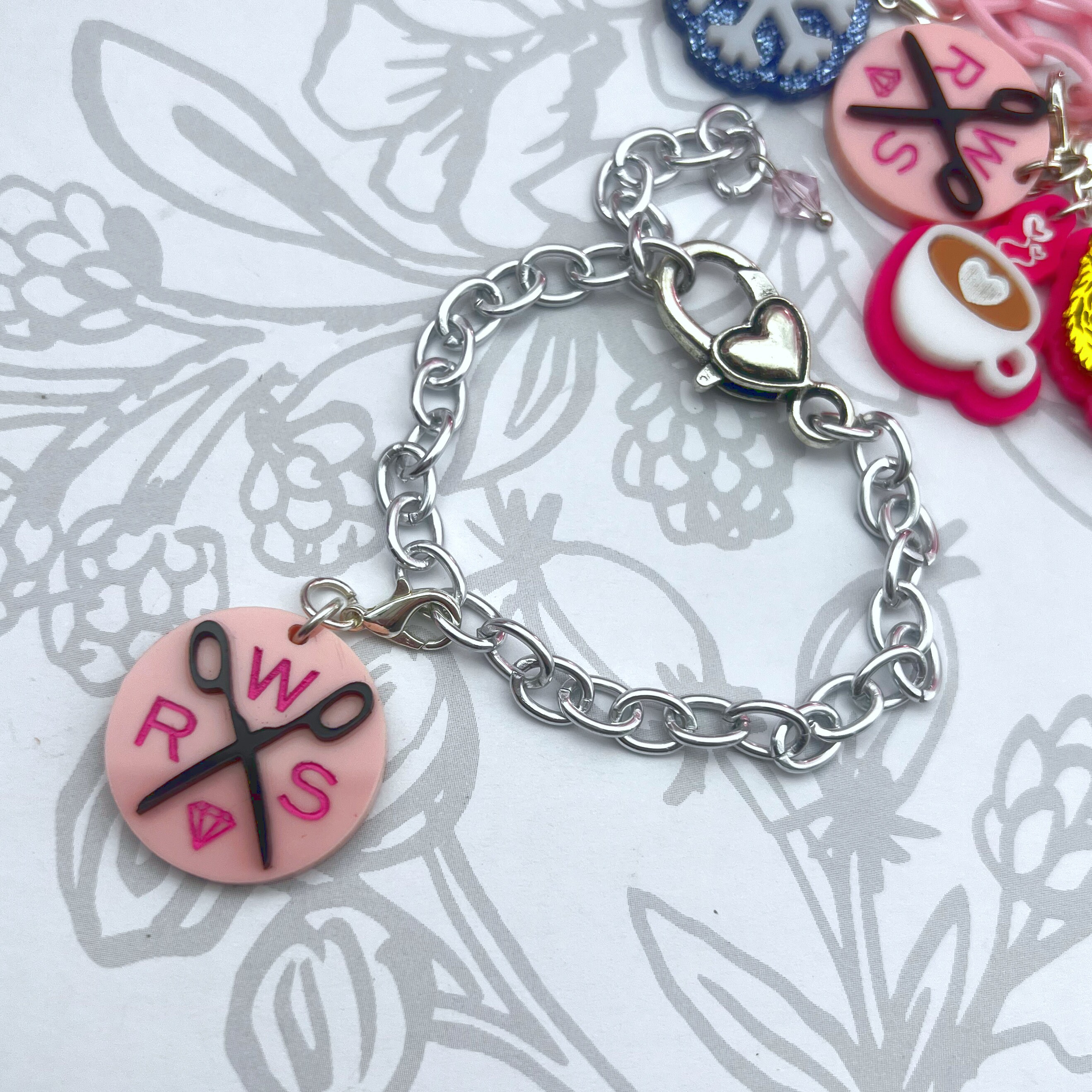 Bestie Charm Club Bracelet in Silver - Etsy