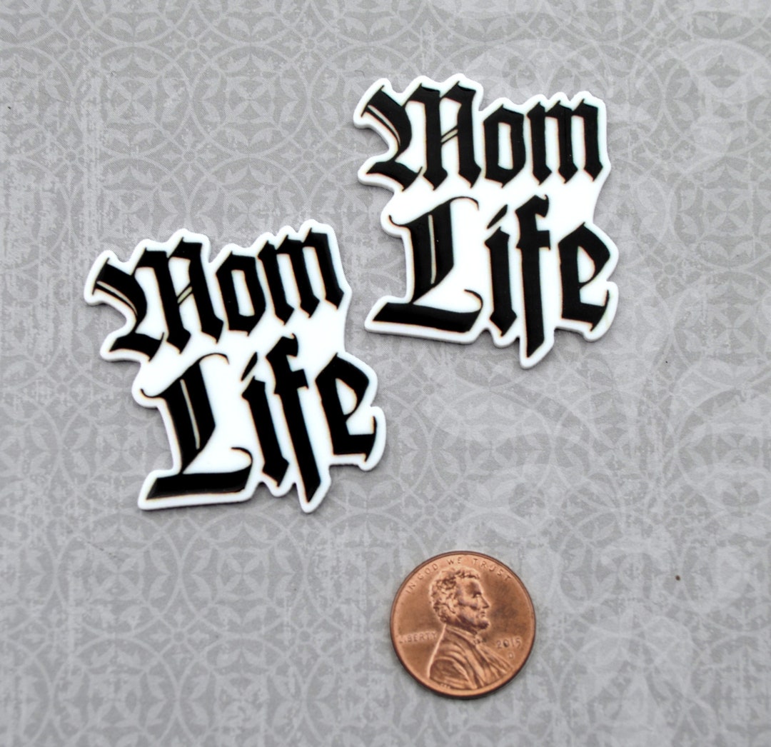 MOM LIFE Word Cabochon in UV Print Laser Cut Acrylic - Etsy