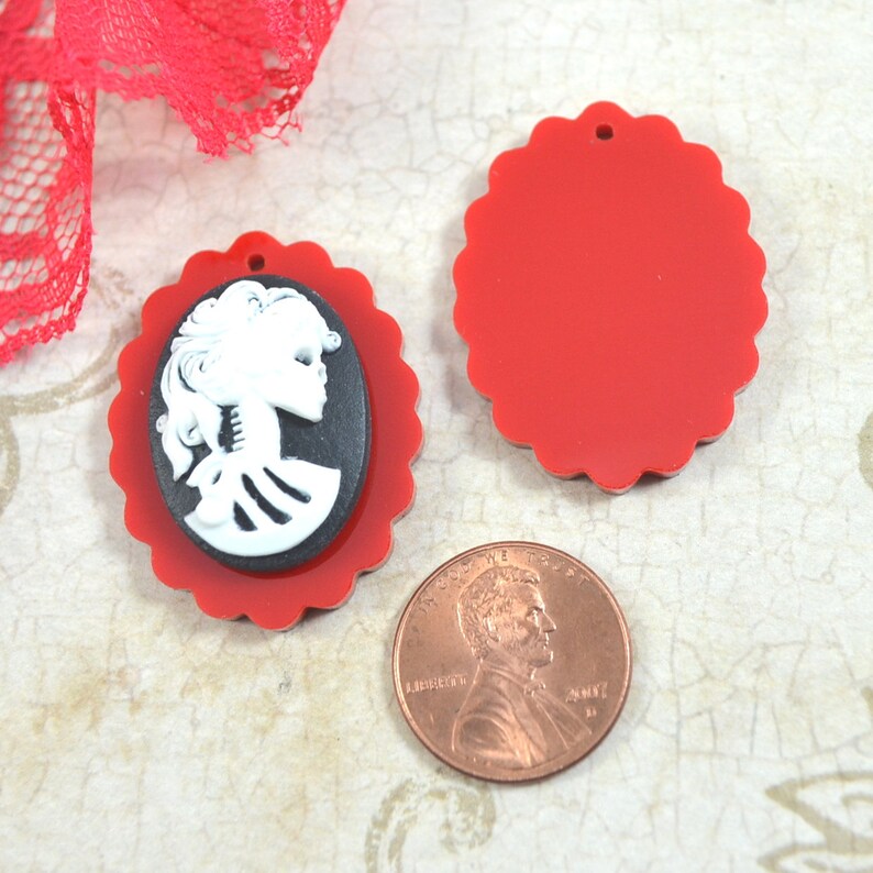 RED CAMEOS 18x25 Mm Frame Settings Laser Cut Acrylic - Etsy