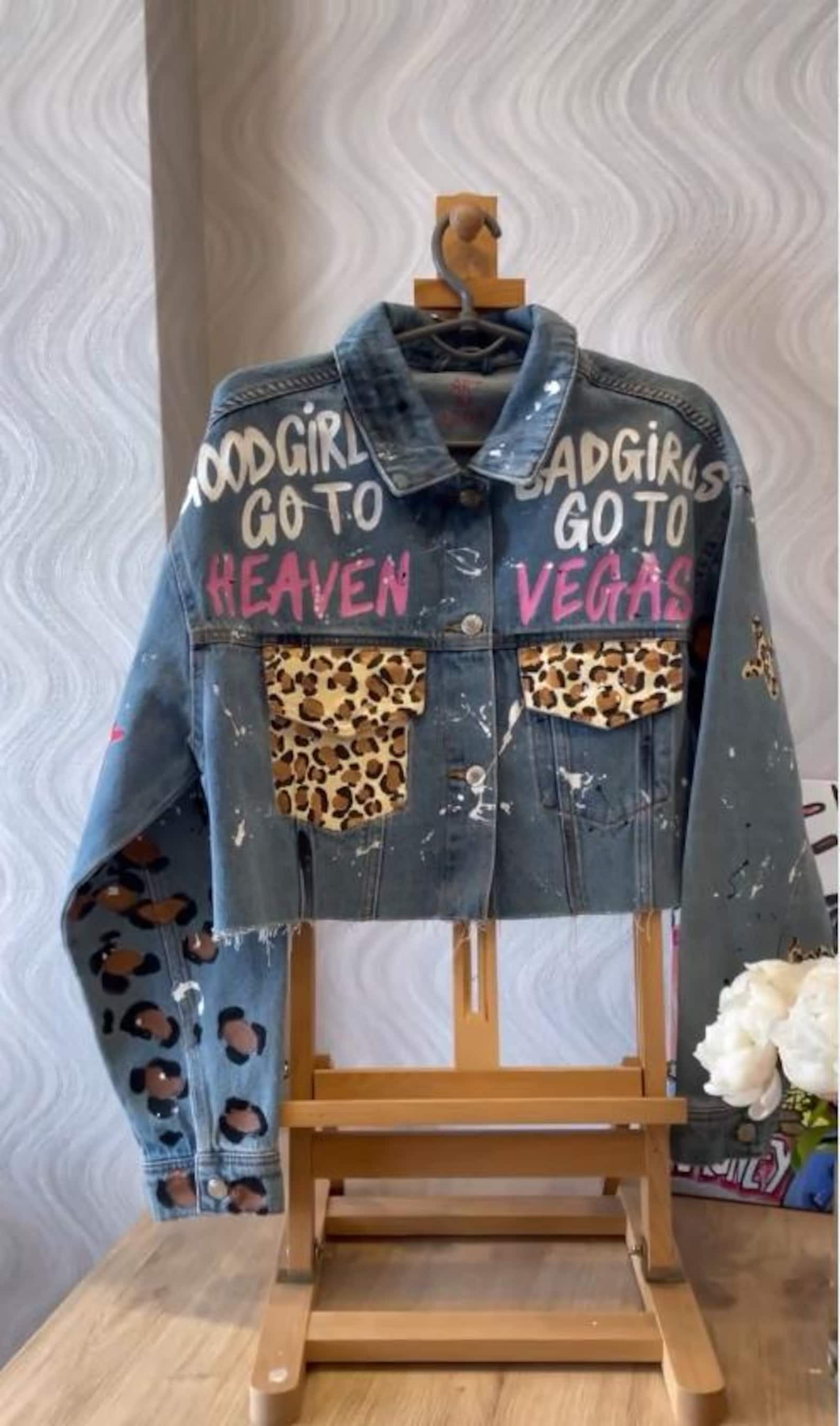 Custom Jean Jacket | Custom Painted Jacket \ Unique Hand-painted Gift ...