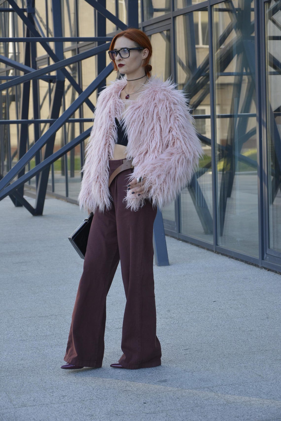 Blush Fluffy Jacket \ Faux Fur Coat | Shaggy Jacket / Fluffy Coat ...