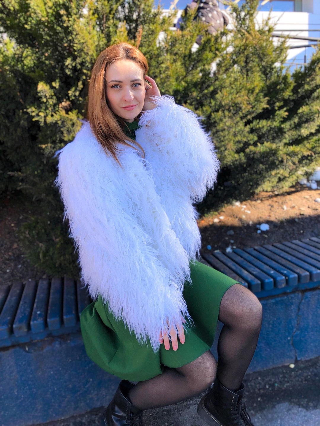 White Fringe Jacket , Performance Wear , Bridal , Unique Warm Jacket ...