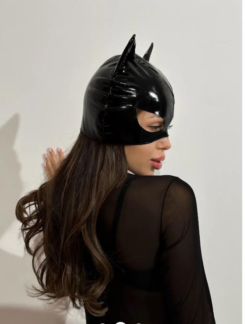 Сatwoman Mask, Cosplay Christmas Costumes / Latex Cat Face Mask for ...