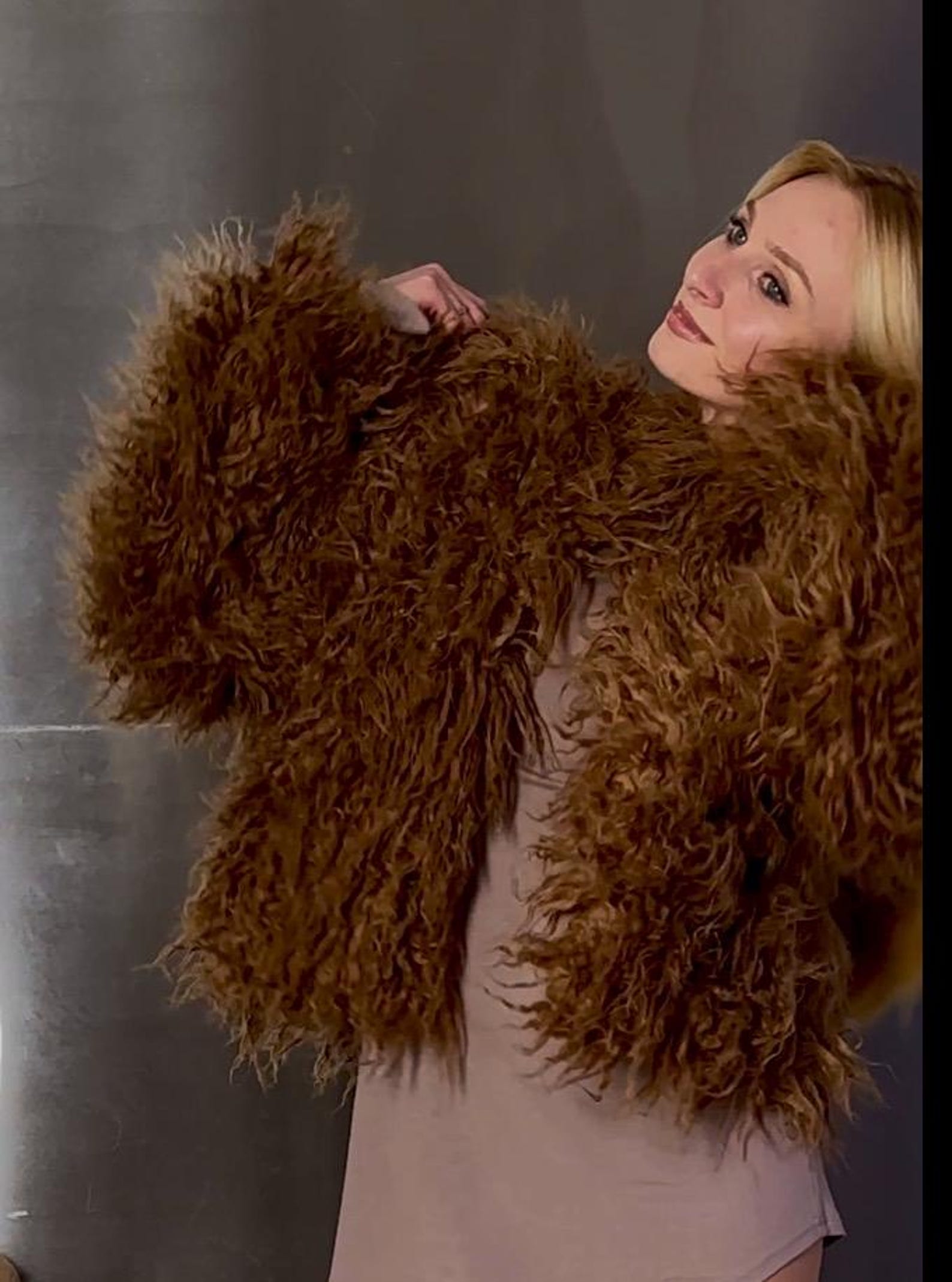 Brown Shaggy Fur Coat, , Short , Fluffy - Etsy