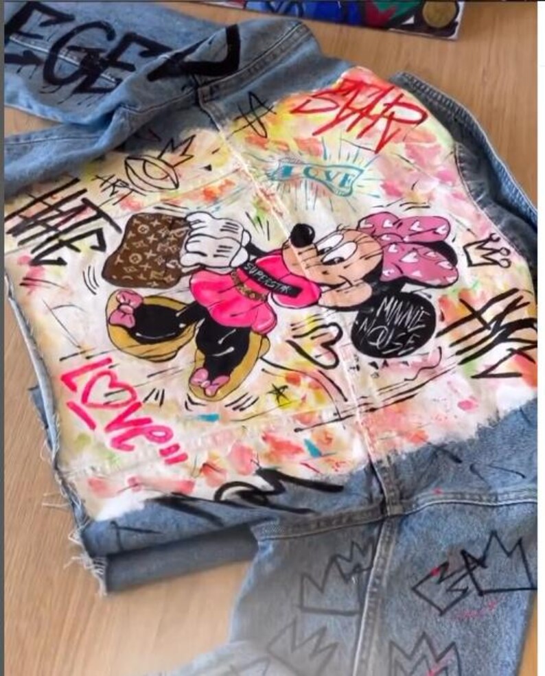 Custom Jean Jacket Custom Painted Jacket Unique Hand-painted Gift ...