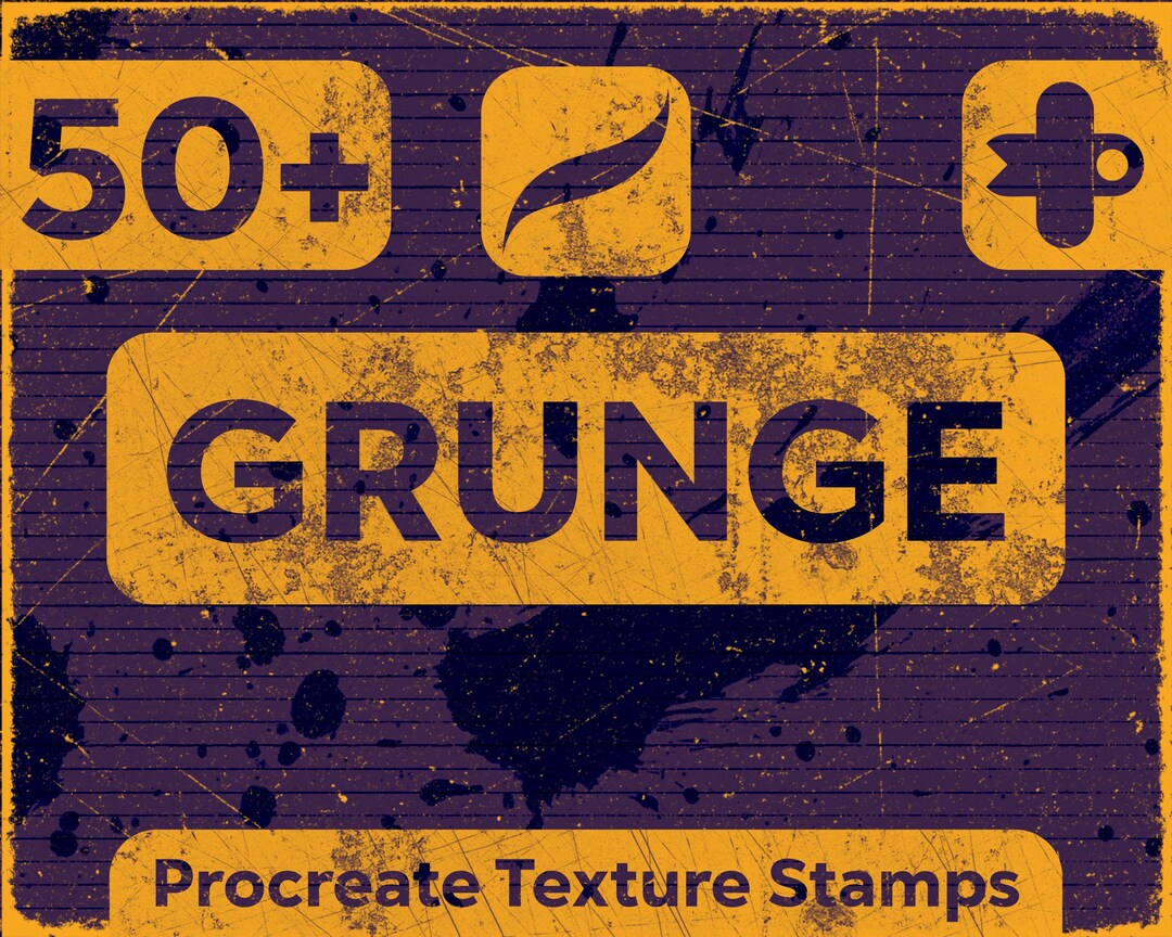 Grunge Texture Stamps for Procreate – 50+ Distressed Brushes - Etsy