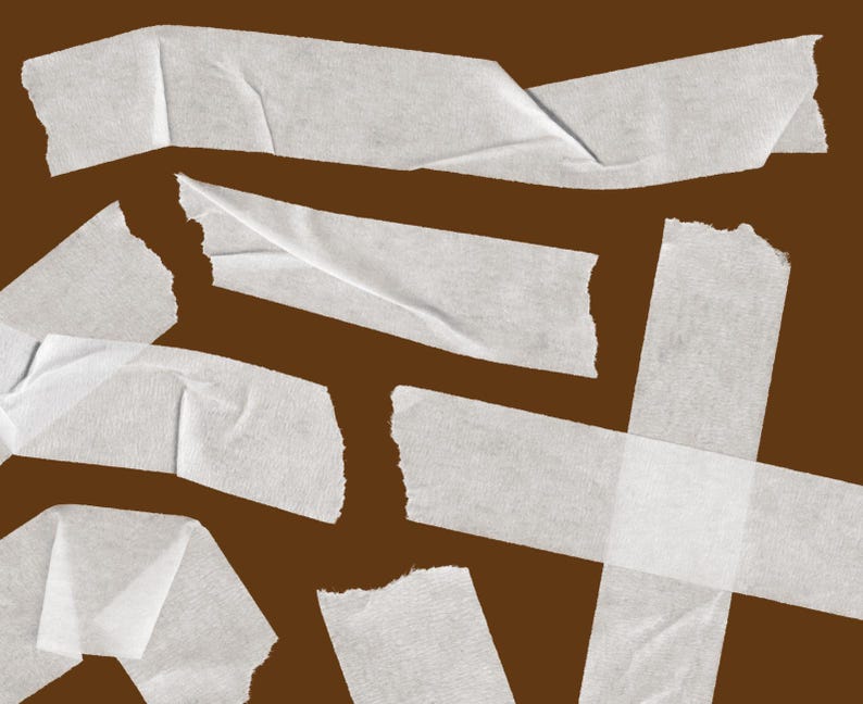 Masking Tape Textures PNG Bundle: 4K Realistic Paper Overlays - Etsy
