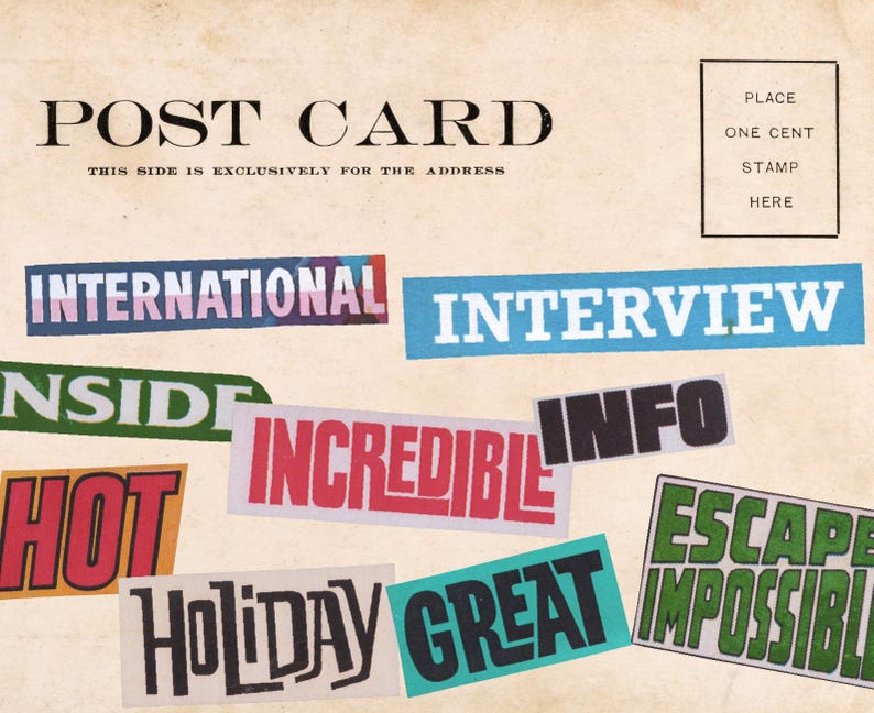 800+ Word Cut-outs: Vintage Collage Design Elements (PNG Files) - Etsy