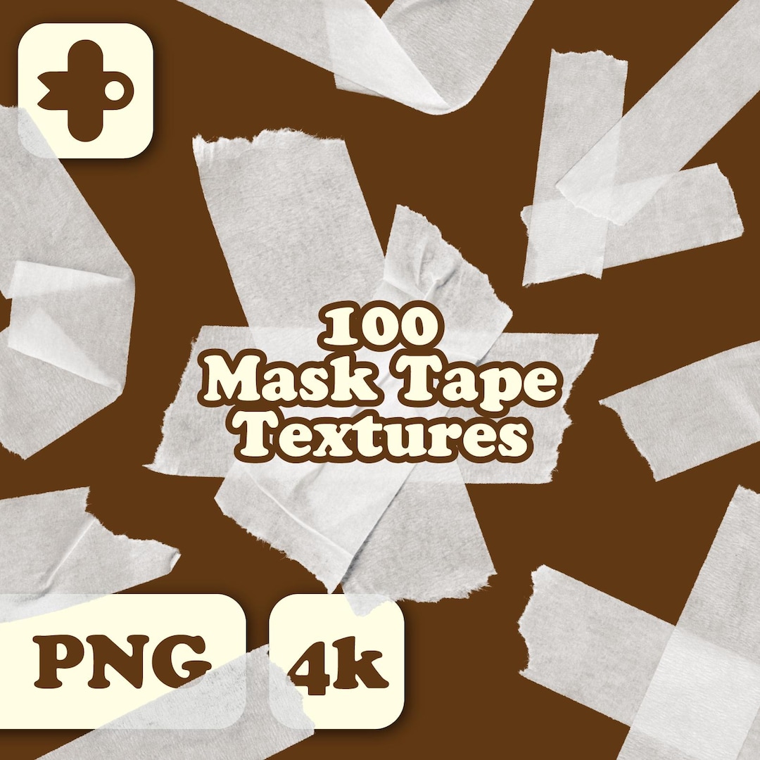 Masking Tape Textures PNG Bundle: 4K Realistic Paper Overlays - Etsy