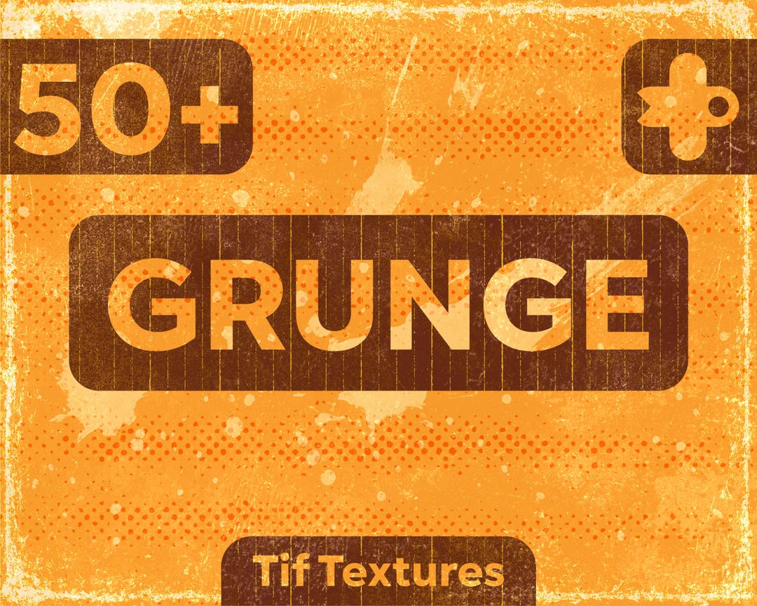 Grunge Texture Pack – 50+ Distressed PNG Overlays for Retro Designs - Etsy