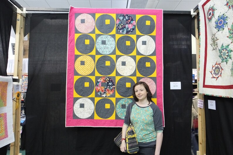 Pancakes Lap Quilt or Large Wall Hanging, Modern Quilt, Geometric Quilt ...