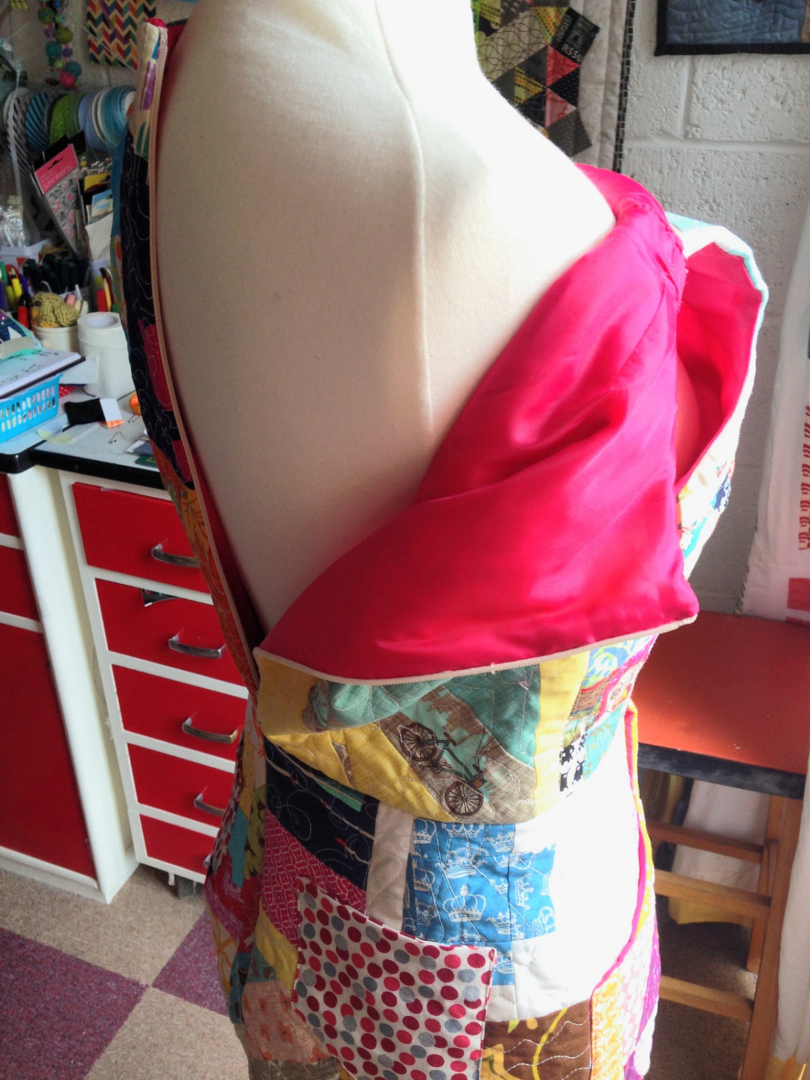 Junk in the Trunk Dress One of a Kind Patchworked and Quilted Lined ...