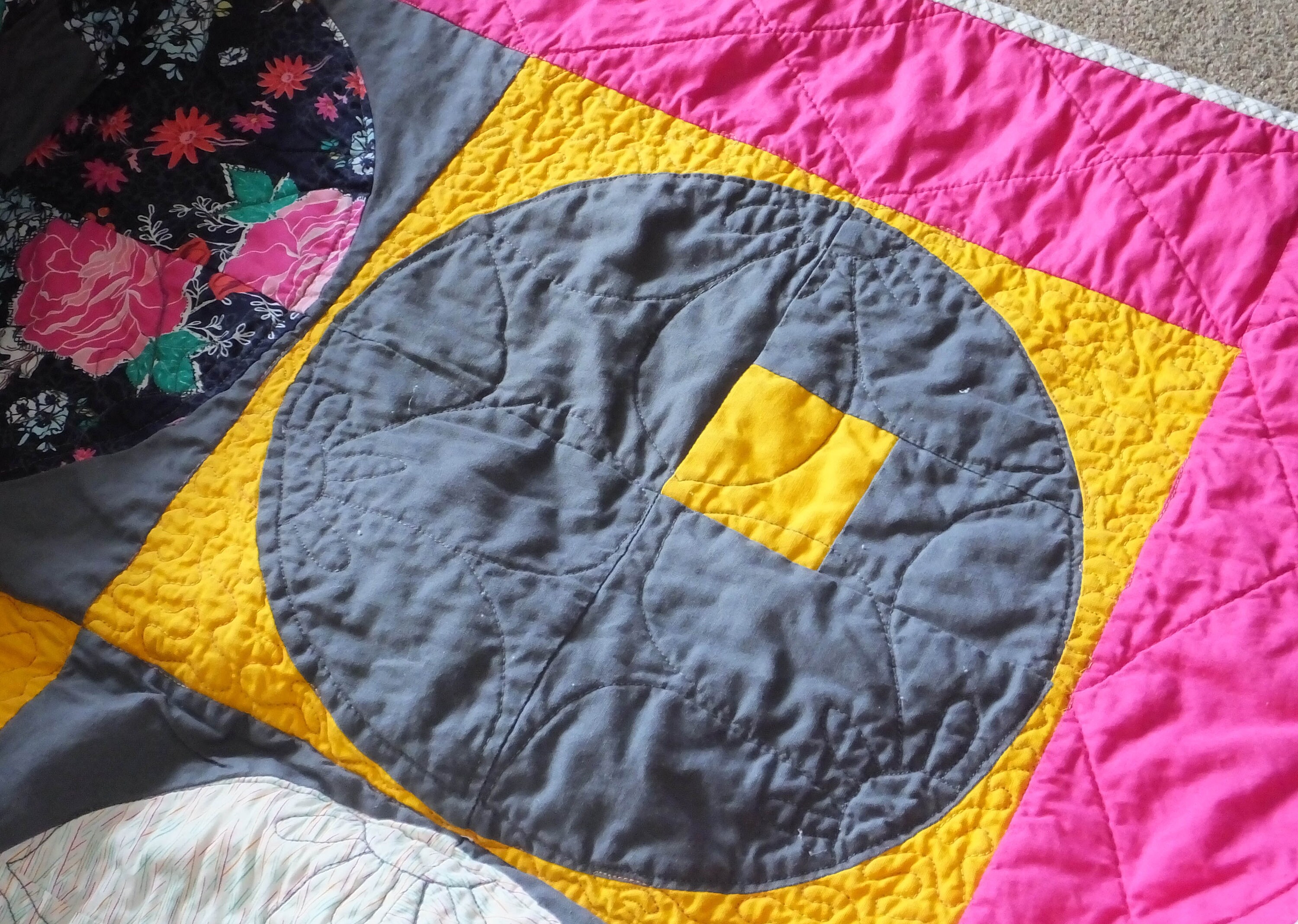 Pancakes Lap Quilt or Large Wall Hanging, Modern Quilt, Geometric Quilt ...