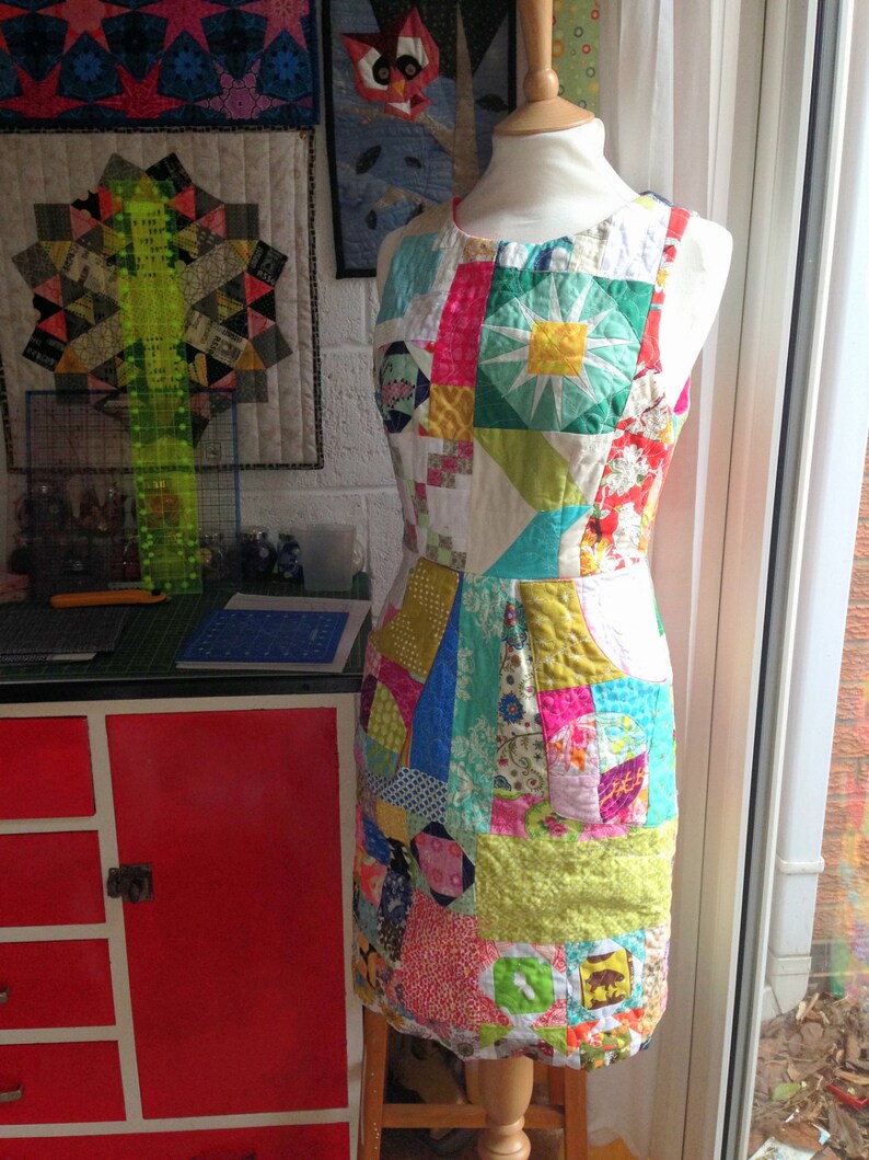 Junk in the Trunk Dress One of a Kind Patchworked and Quilted Lined ...