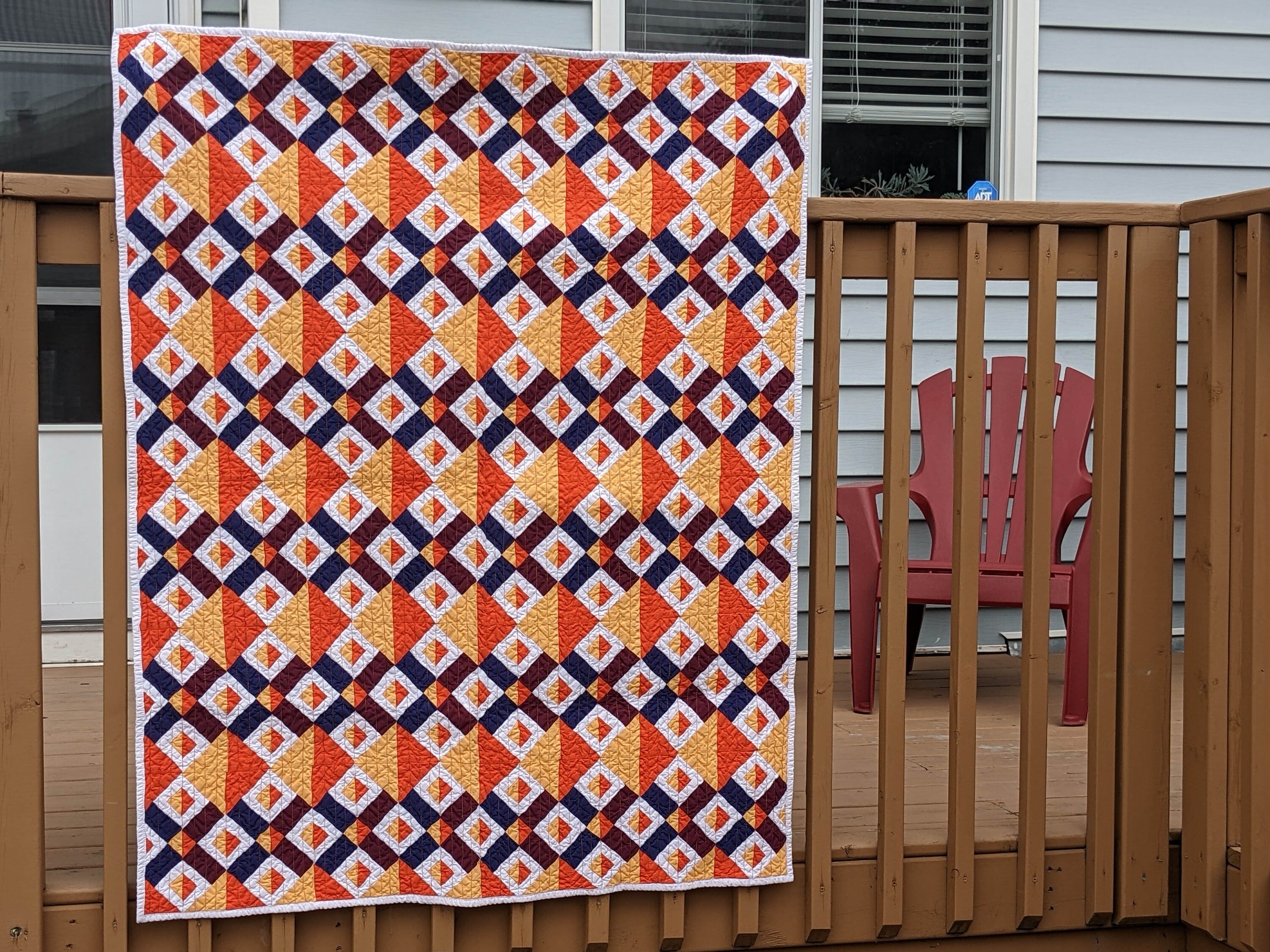 Arlecchino Large Lap or Sofa Quilt Contemporary Style Made - Etsy