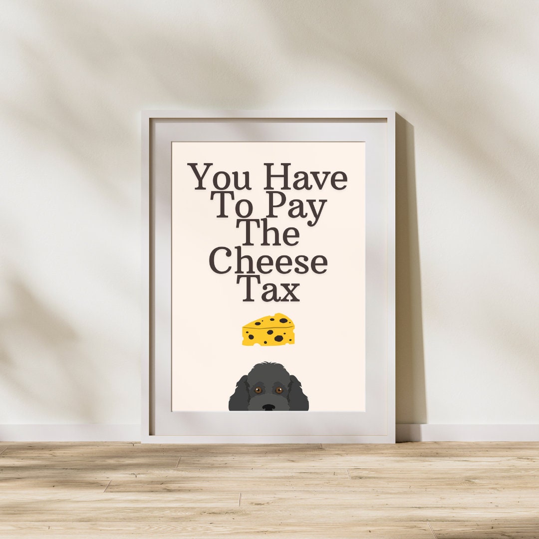 The Cheese Tax Black Cockapoo Print - Etsy