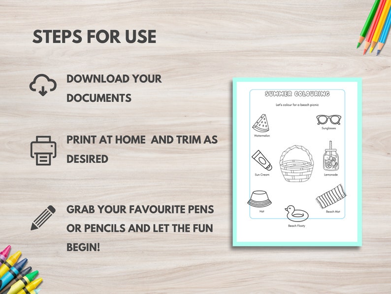 Summer Beach Printable Activity Bundle Kids Activities, Coloring ...