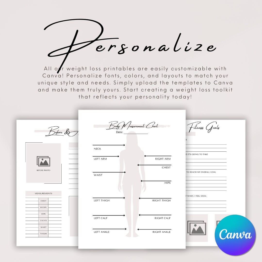 Ultimate Weight Loss Printable Planner Templates Fitness Planner Weight ...