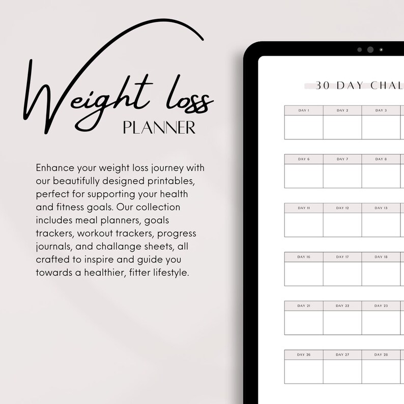 Ultimate Weight Loss Printable Planner Templates Fitness Planner Weight ...