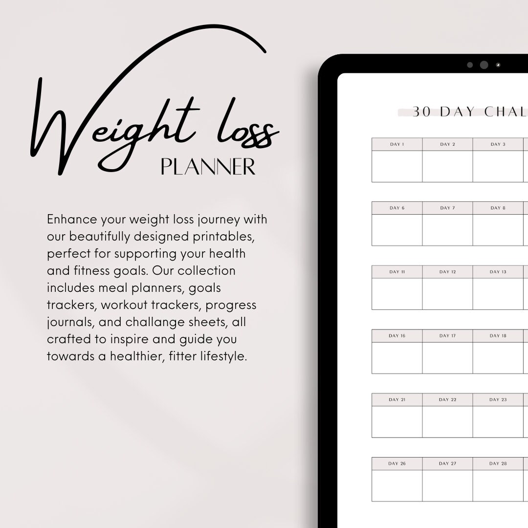 Ultimate Weight Loss Printable Planner Templates Fitness Planner Weight ...