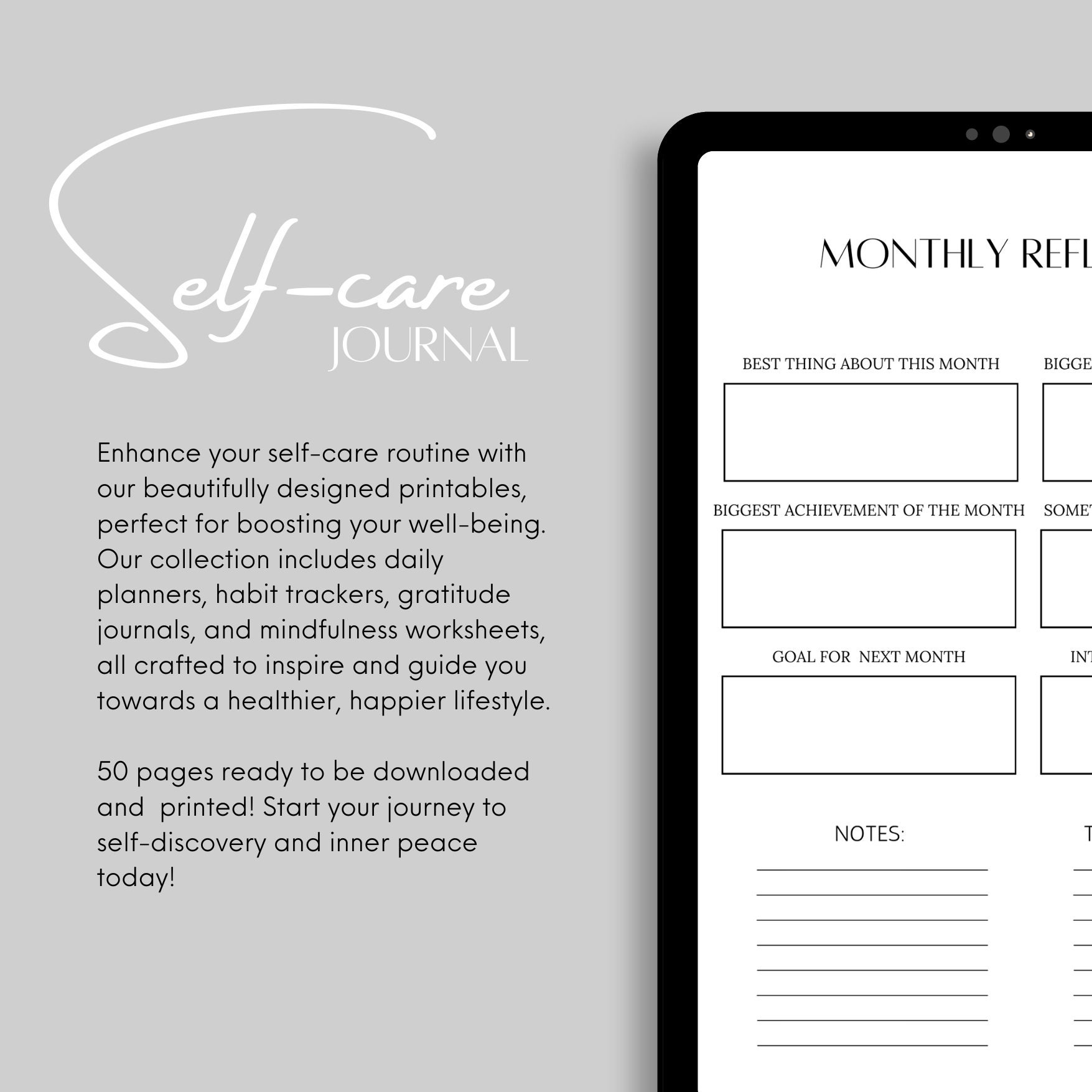 Ultimate Self-care Planner 50 Printable Templates Digital Planner Daily ...
