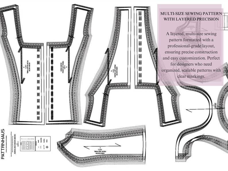 Pattern Layout Template for Seamless Sewing Pattern Formatting - Etsy