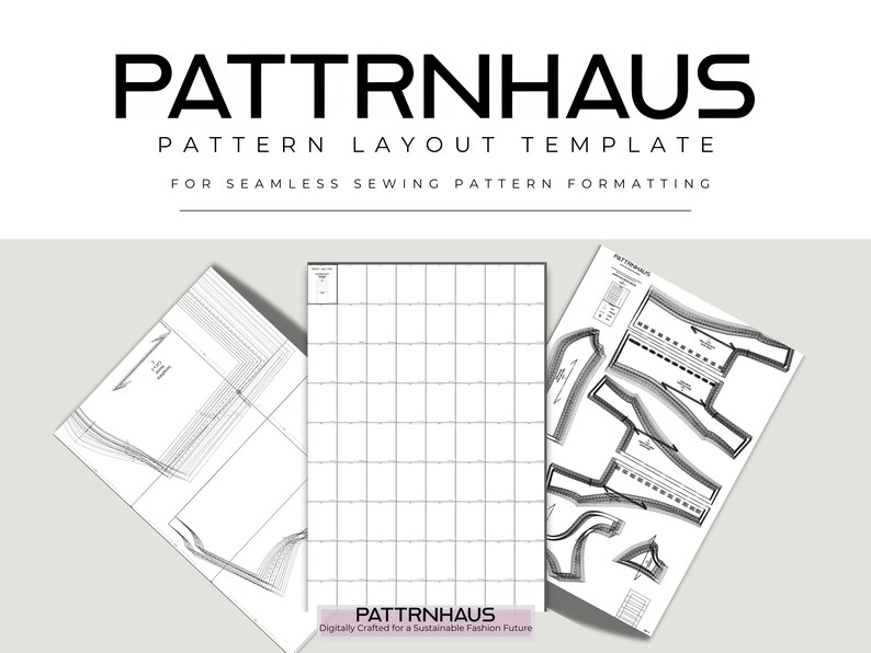 Pattern Layout Template for Seamless Sewing Pattern Formatting - Etsy