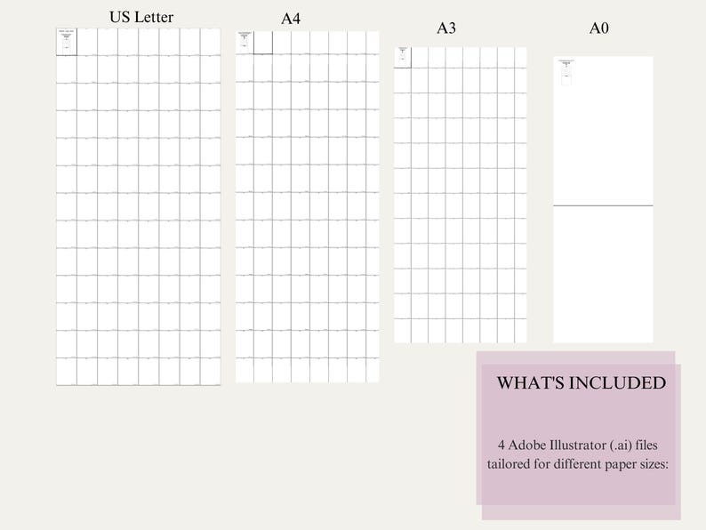 Pattern Layout Template for Seamless Sewing Pattern Formatting - Etsy