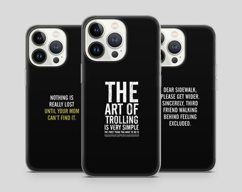 Funny Cat Phone Case Cute Quotes Phone Cover Fit for iPhone 15 Pro Max ...