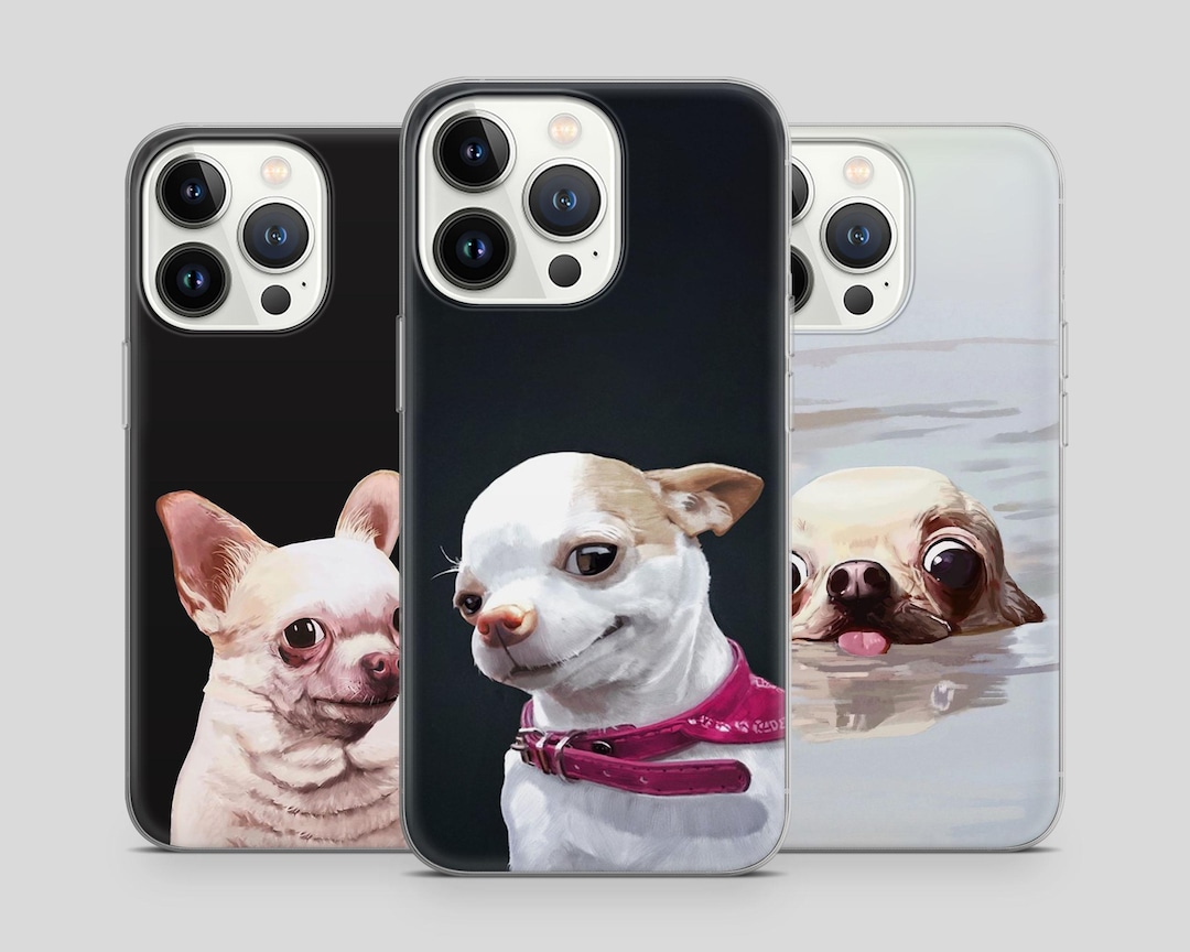 Funny Dog Phone Case Pet Chihuahua Phone Cover for iPhone 17 16 15 14 ...