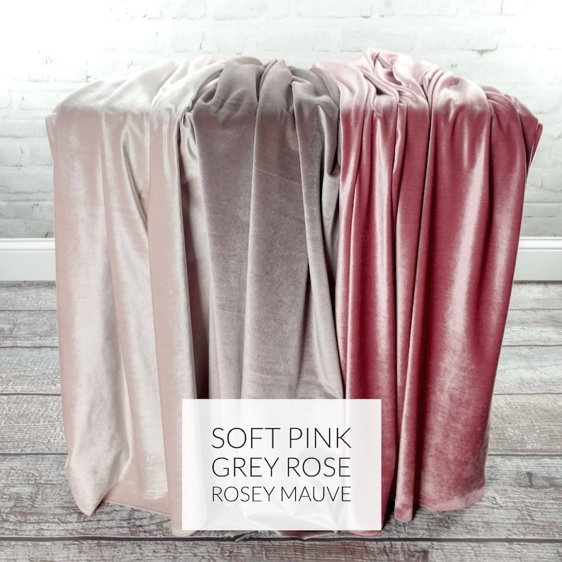 LUXE Soft Pink Grey Rose Mauve Velvet Tablecloth Overlay Linens - [many ...